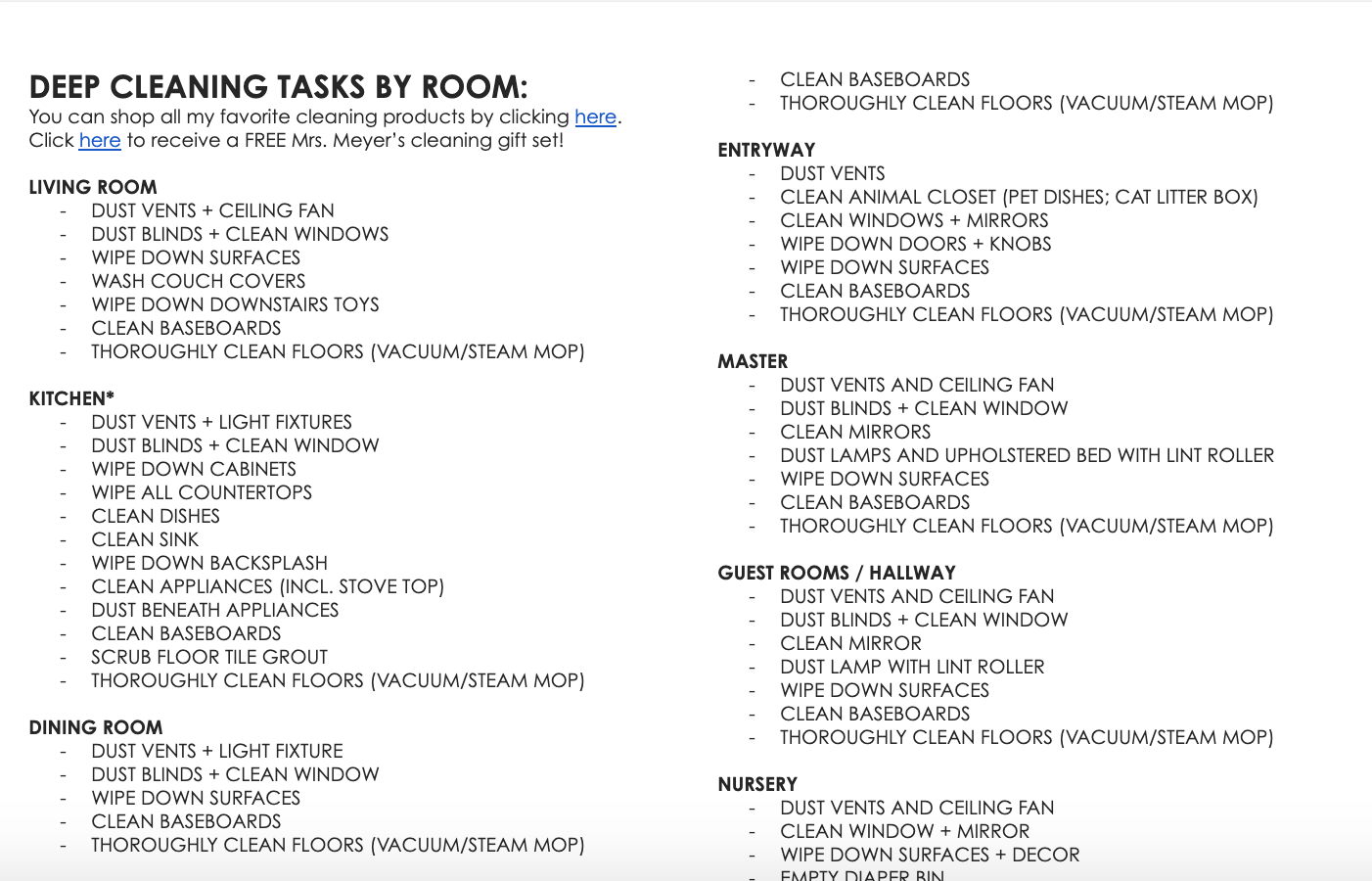 cleaning calendar: may 2020. – Amanda Fontenot – The Blog